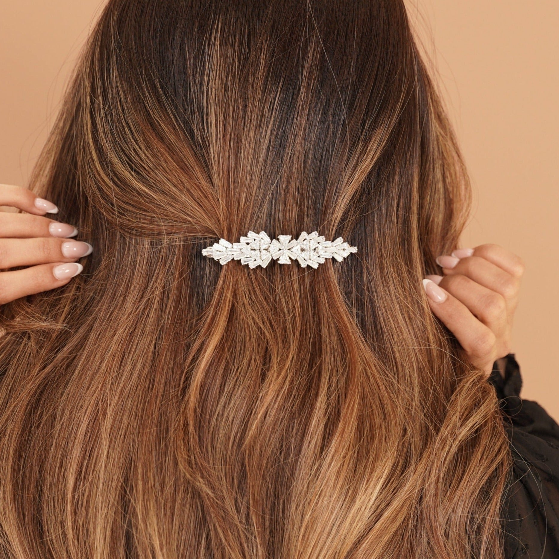 Rhinestone Hair Barrette | Decorative Hair Barrettes for Wedding | Knot ...